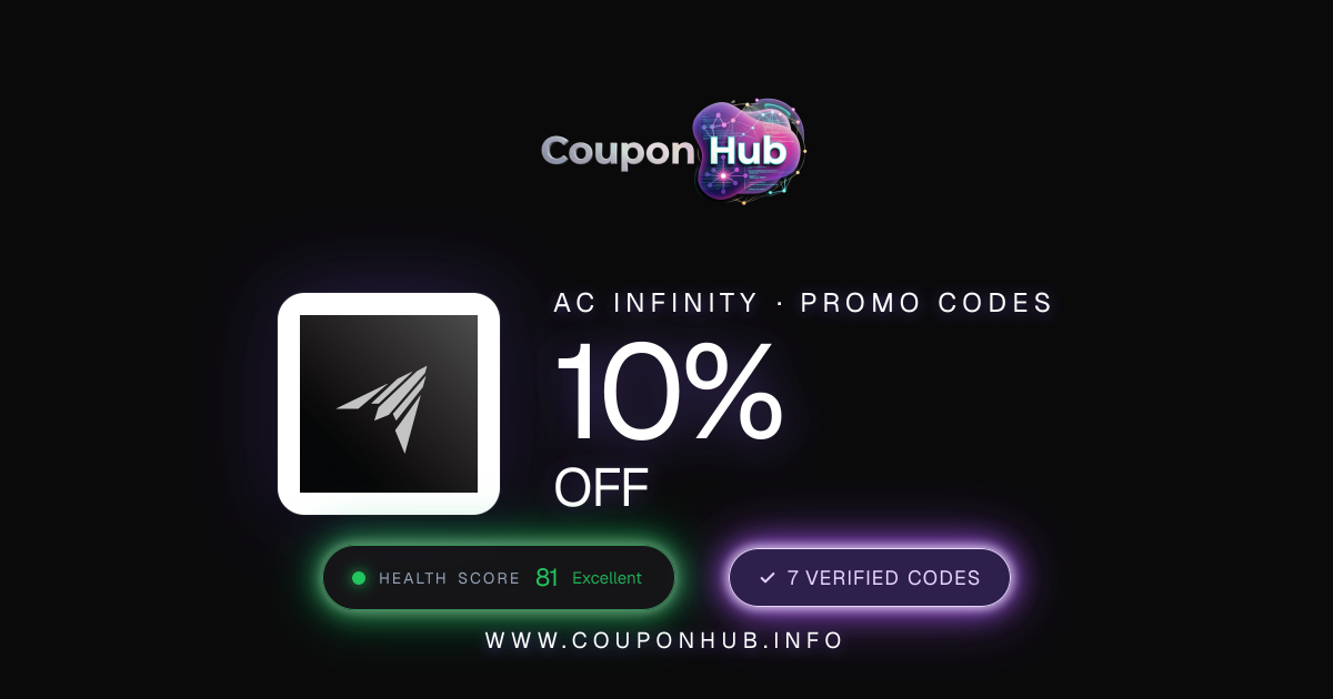 AC Infinity Coupon Code & Promo Codes - Up to 10% Off | June 2026 ...